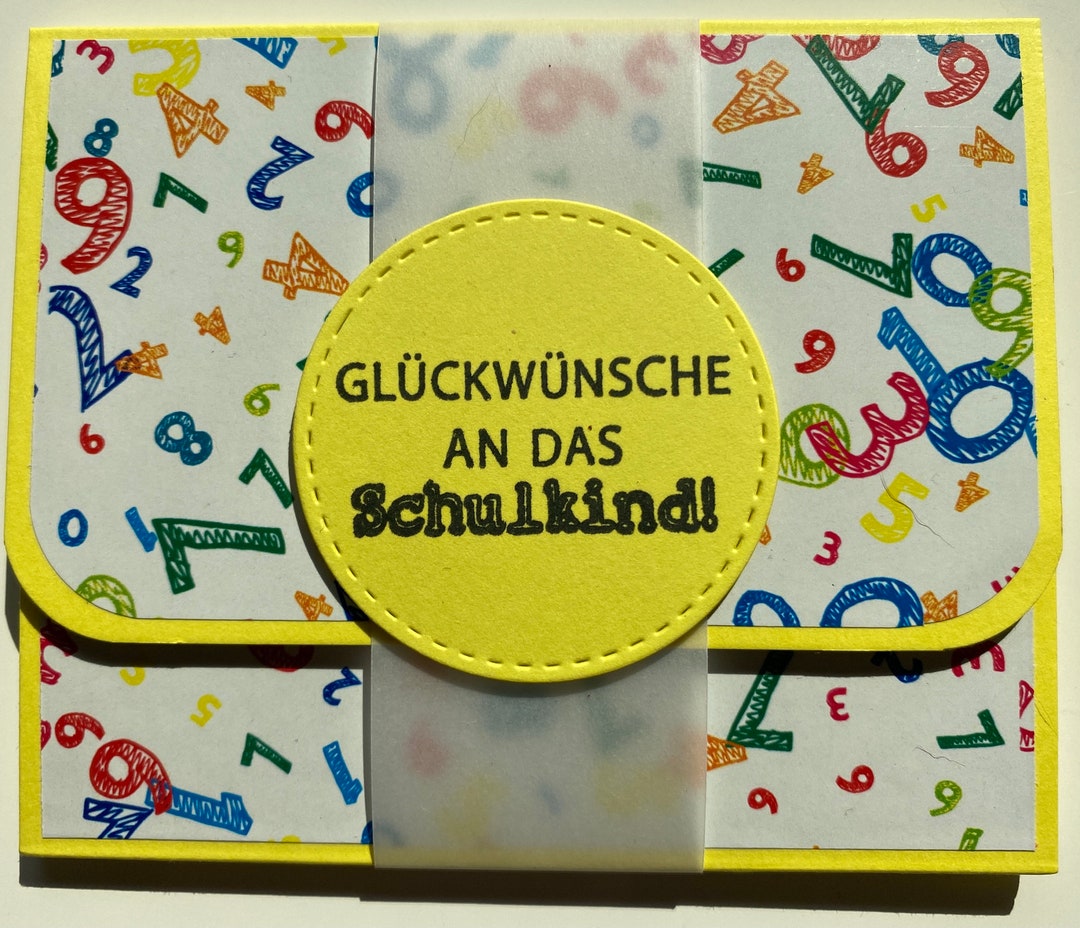 Voucher Card Back to School Yellow Numbers School Start Pupil ...