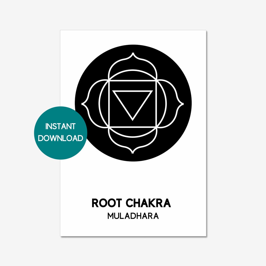 ROOT Chakra Poster | MULADHARA Minimalist Wall Art | Meditation Gift ...