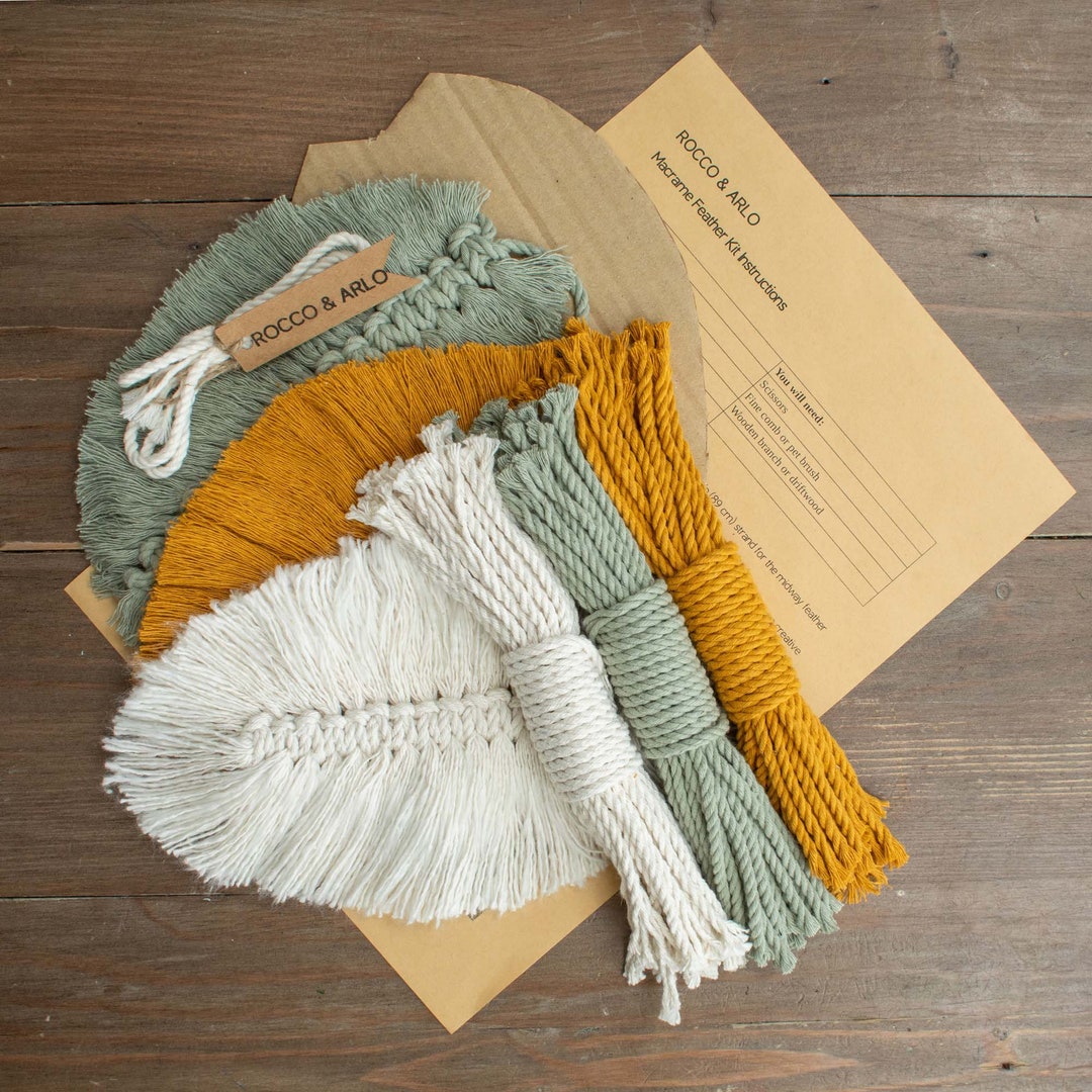 DIY Macrame Kit to Make Your Own Leaf Macrame Wall Hanging Mindful ...