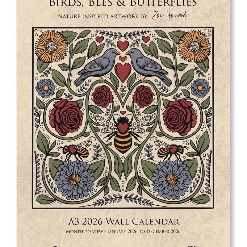 Bee 2026 Calendar - Etsy UK