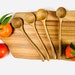 Handcrafted Acacia Wooden Spoons Set: Curvy Handle Design - Etsy