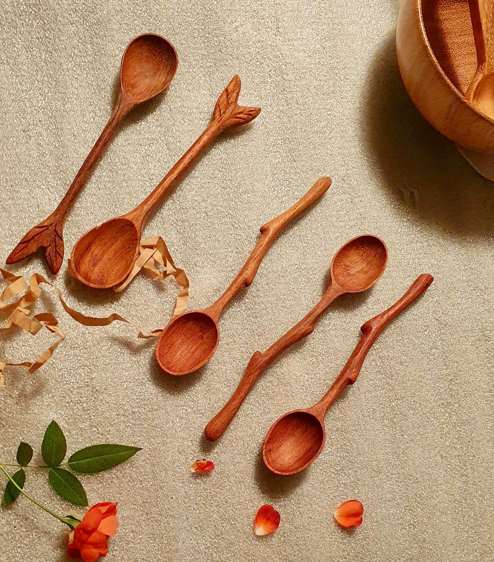 Eco Wooden Small Spoons Handcrafted Tea Coffee Spoons - Etsy UK
