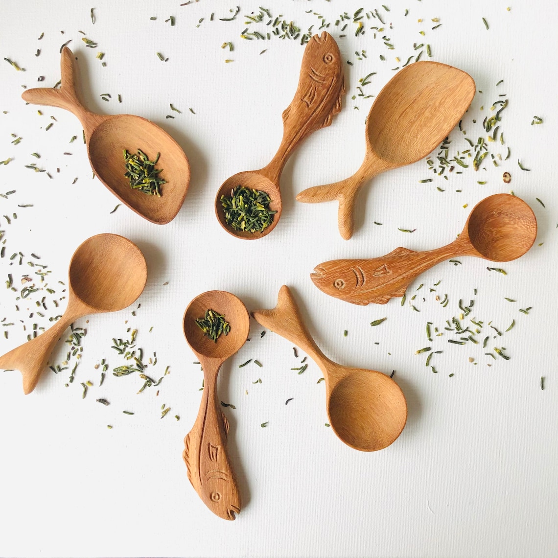 Assorted Mini Wooden Spoons Natural Sugar Seasoning Salt | Etsy