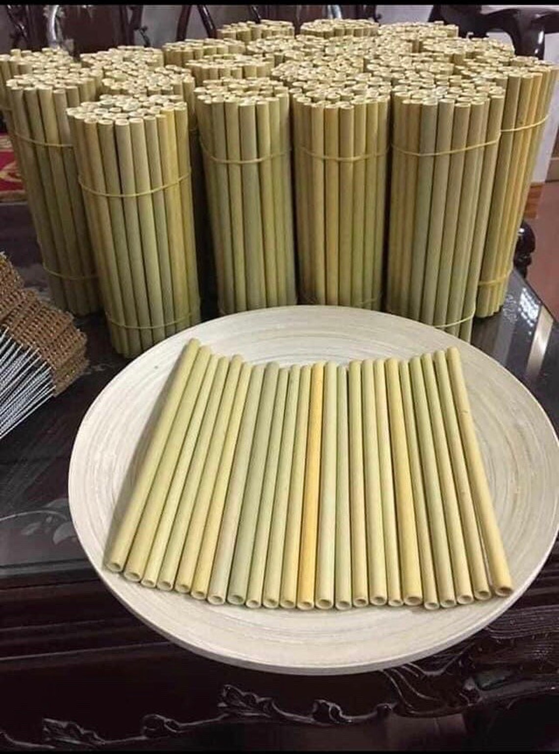 Reusable Bamboo Straw Pack Bamboo Straw Set With Bag 100% - Etsy