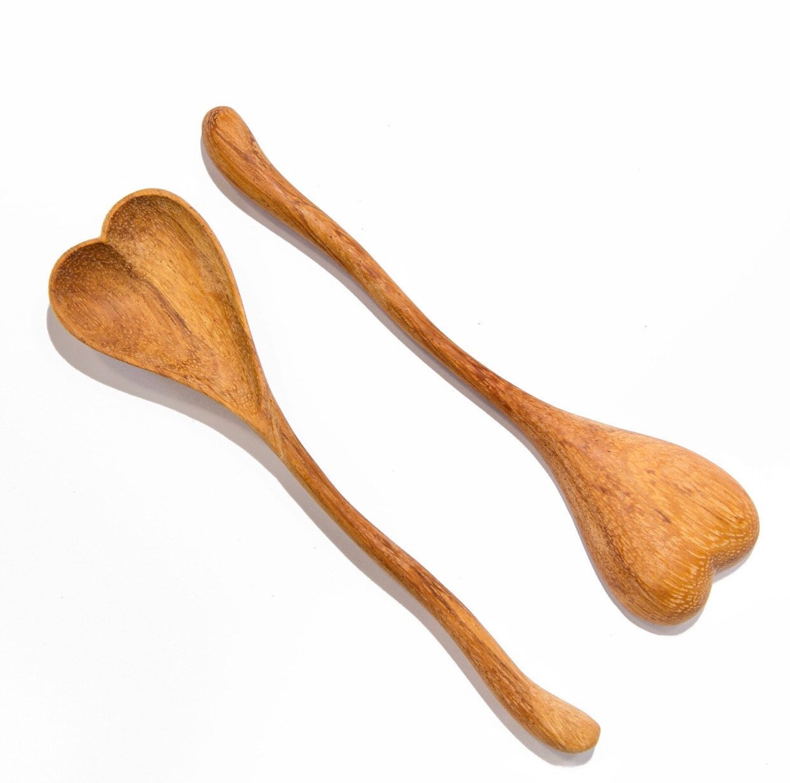 Natural Wooden Heart spoons Handcrafted Rosewood Spoons Eco | Etsy