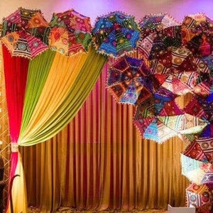 50 Pack Mix Lot Indian Wedding Umbrella Handmade Umbrella Decorations ...