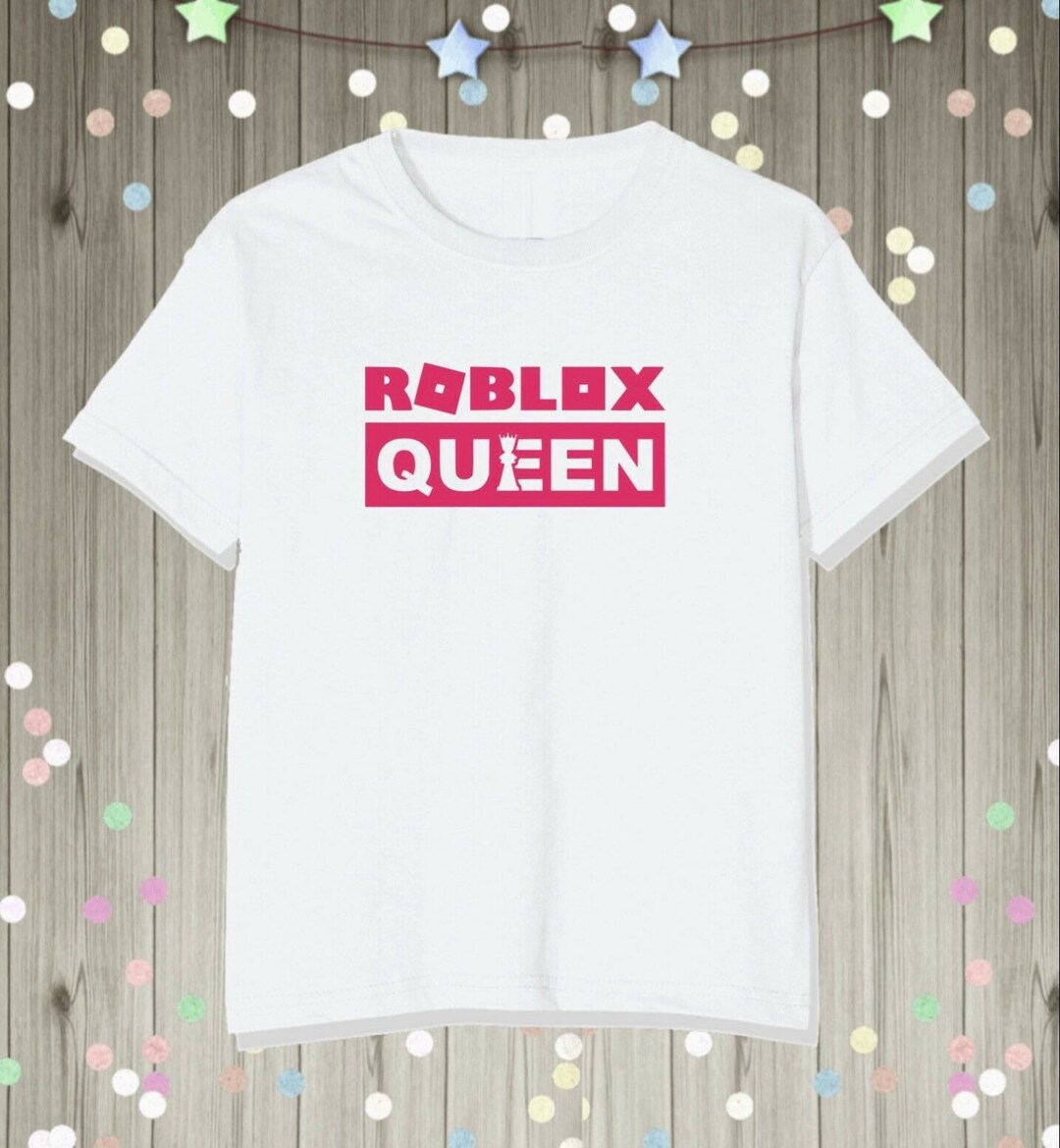 Girls Roblox Queen T Shirt Gamer Kids Christmas Gift Pink Tee - Etsy UK