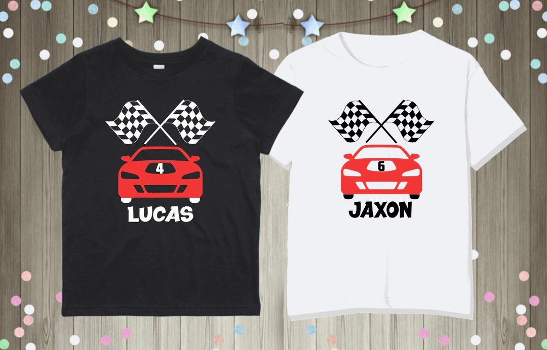 Personalised Racing Car Birthday T Shirt / Fast Sports Car / Boy Racer ...