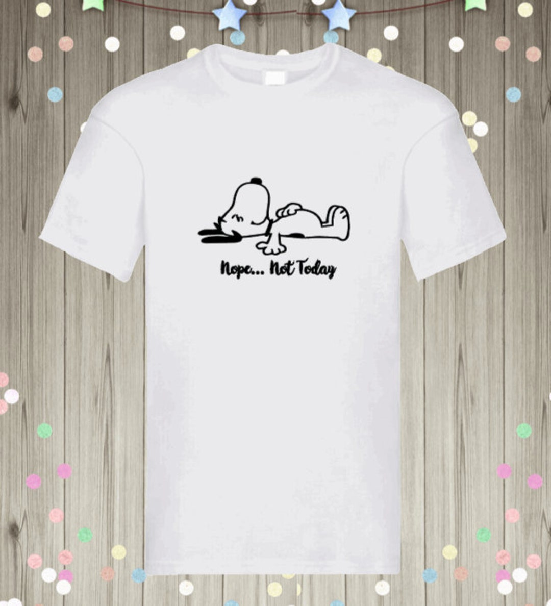 Ladies Snoopy Nope Not Today T Shirt Fun Lounge Birthday Christmas Gift ...