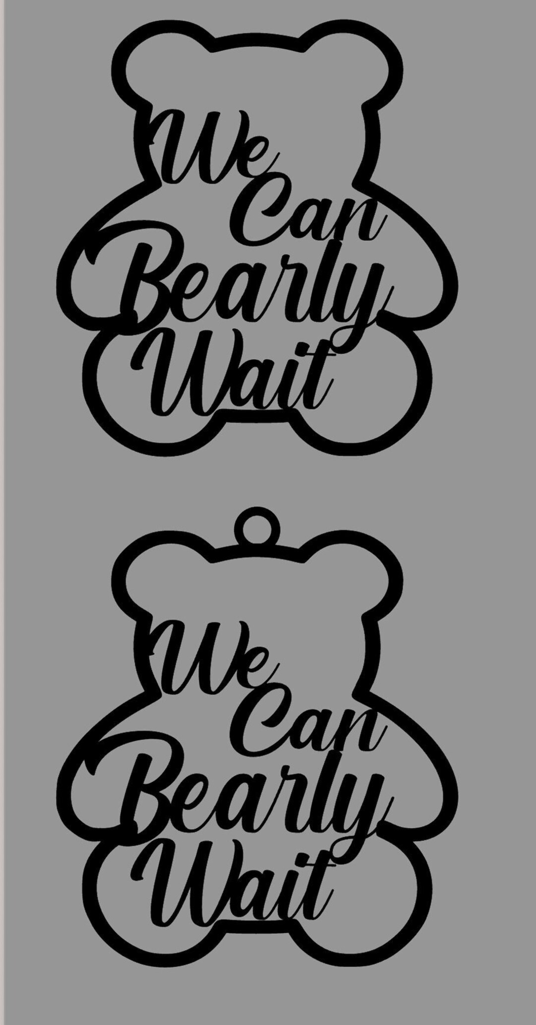 We Can Bearly Wait Svg&keychain SVG-PNG-PDF - Etsy