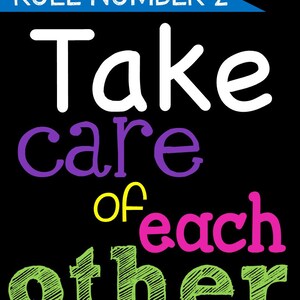 CLASSROOM RULES Posters, Download, Printables, Subway Style, Bright ...