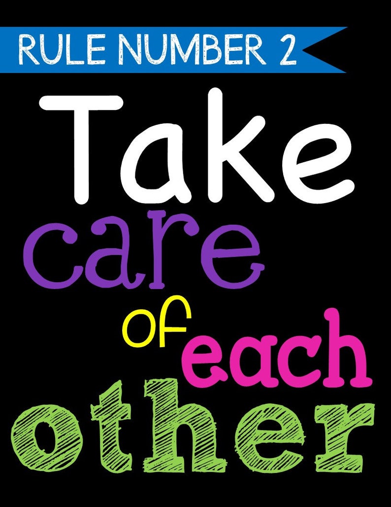 CLASSROOM RULES Posters, Download, Printables, Subway Style, Bright ...