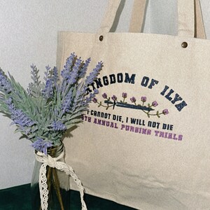 Kingdom of Ilya Powerless Inspired Embroidered Washed Canvas Tote With ...