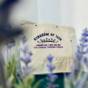 Kingdom of Ilya Powerless Inspired Embroidered Washed Canvas Tote With ...