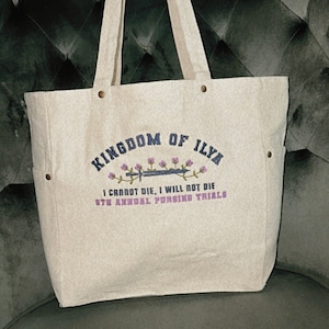 Kingdom of Ilya Powerless Inspired Embroidered Washed Canvas Tote With ...