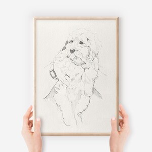 Cockapoo Pencil Sketch Art Print Hand-drawn Dog Artwork Wall Art for ...