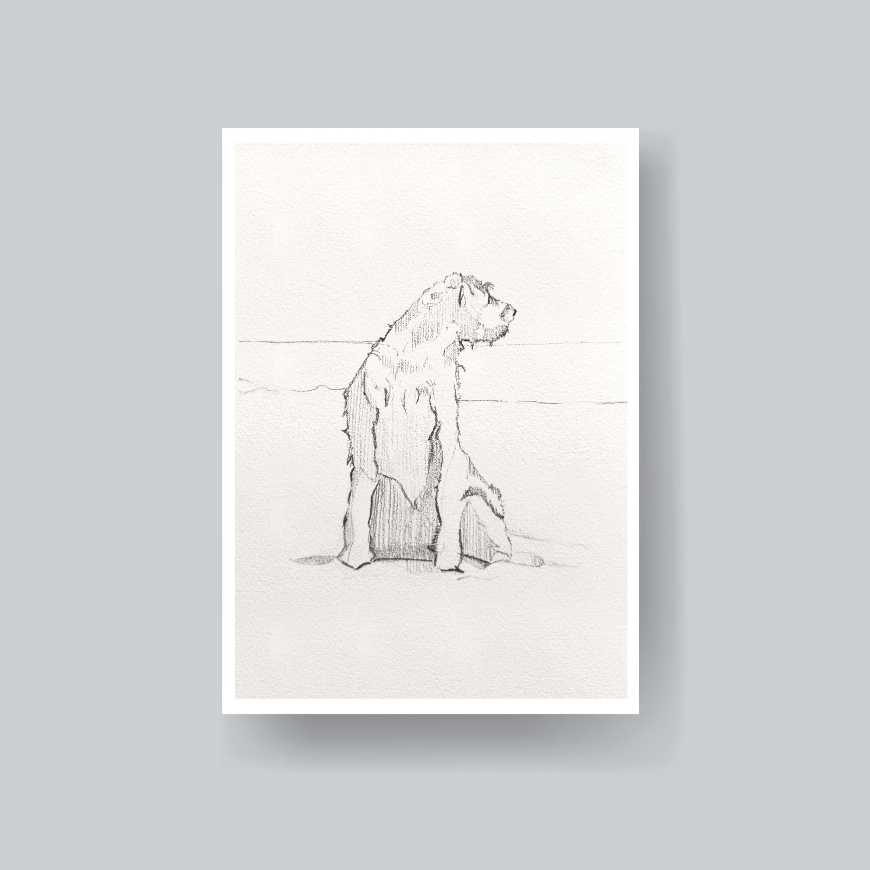 Cockapoo Print Pencil Drawing Art Print Printable Instant Download ...