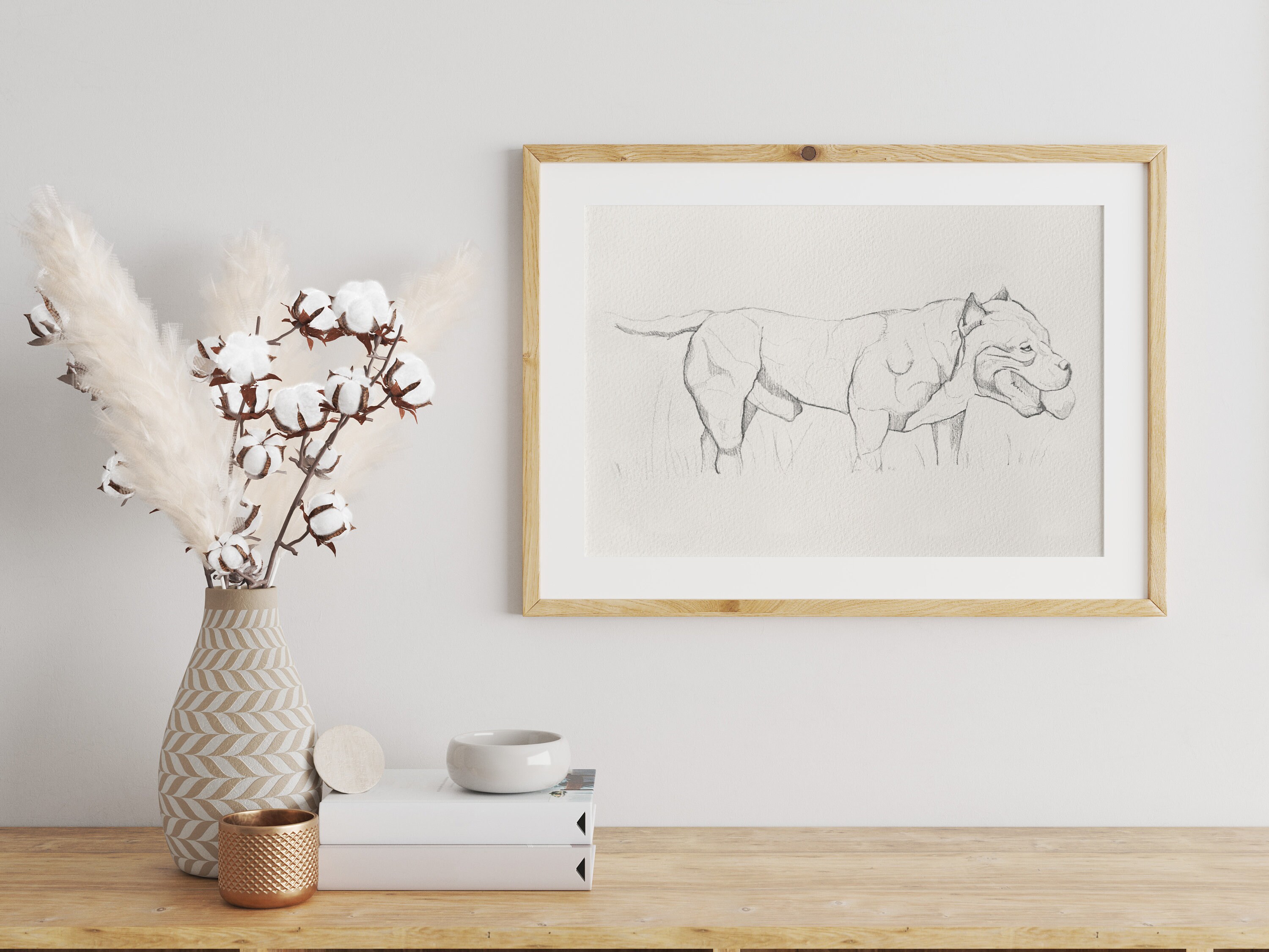 American Bully | XL Bully | American Bully Dog | Dog Drawing | Art ...