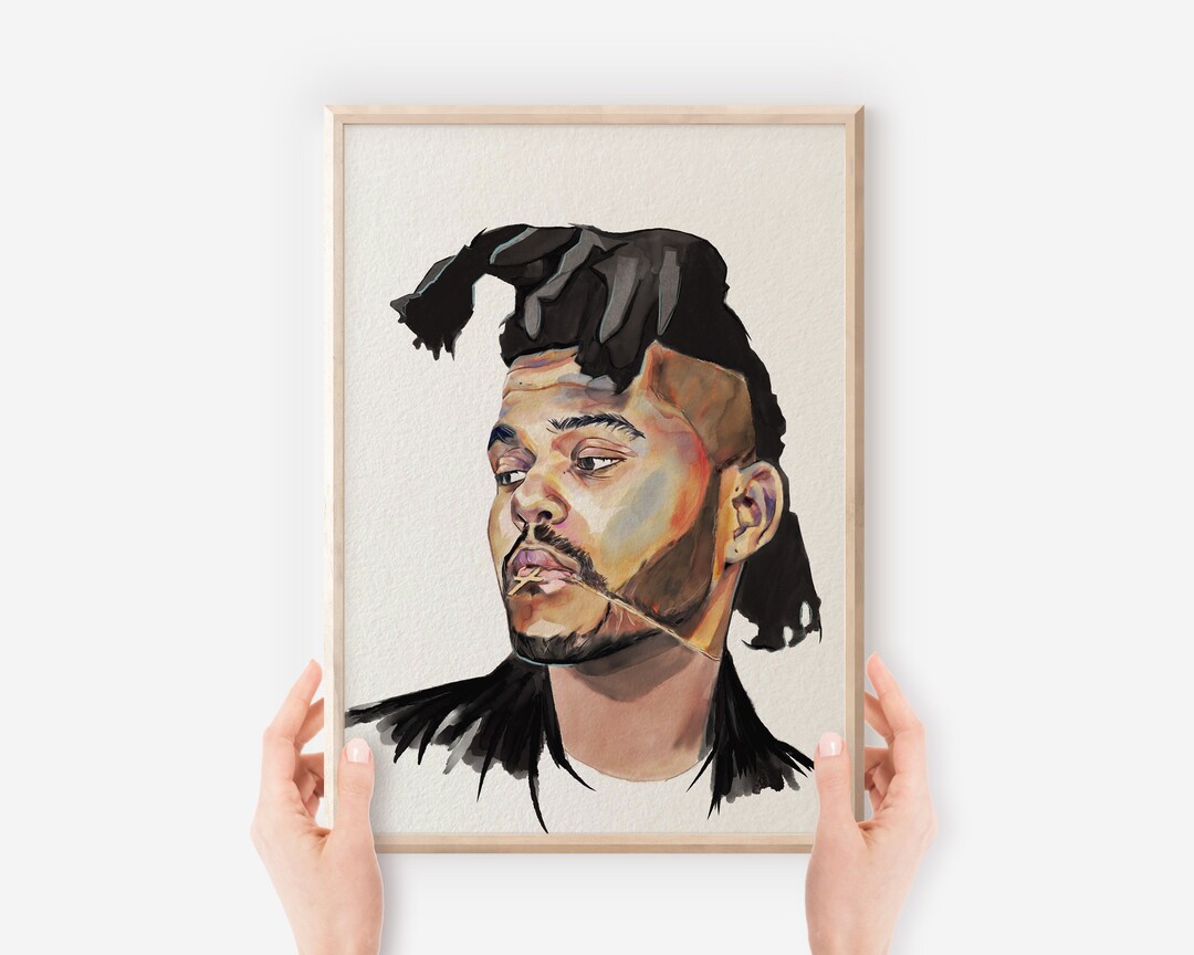 The Weeknd, Portrait Print, the Weeknd Poster Art, Watercolour Painting ...