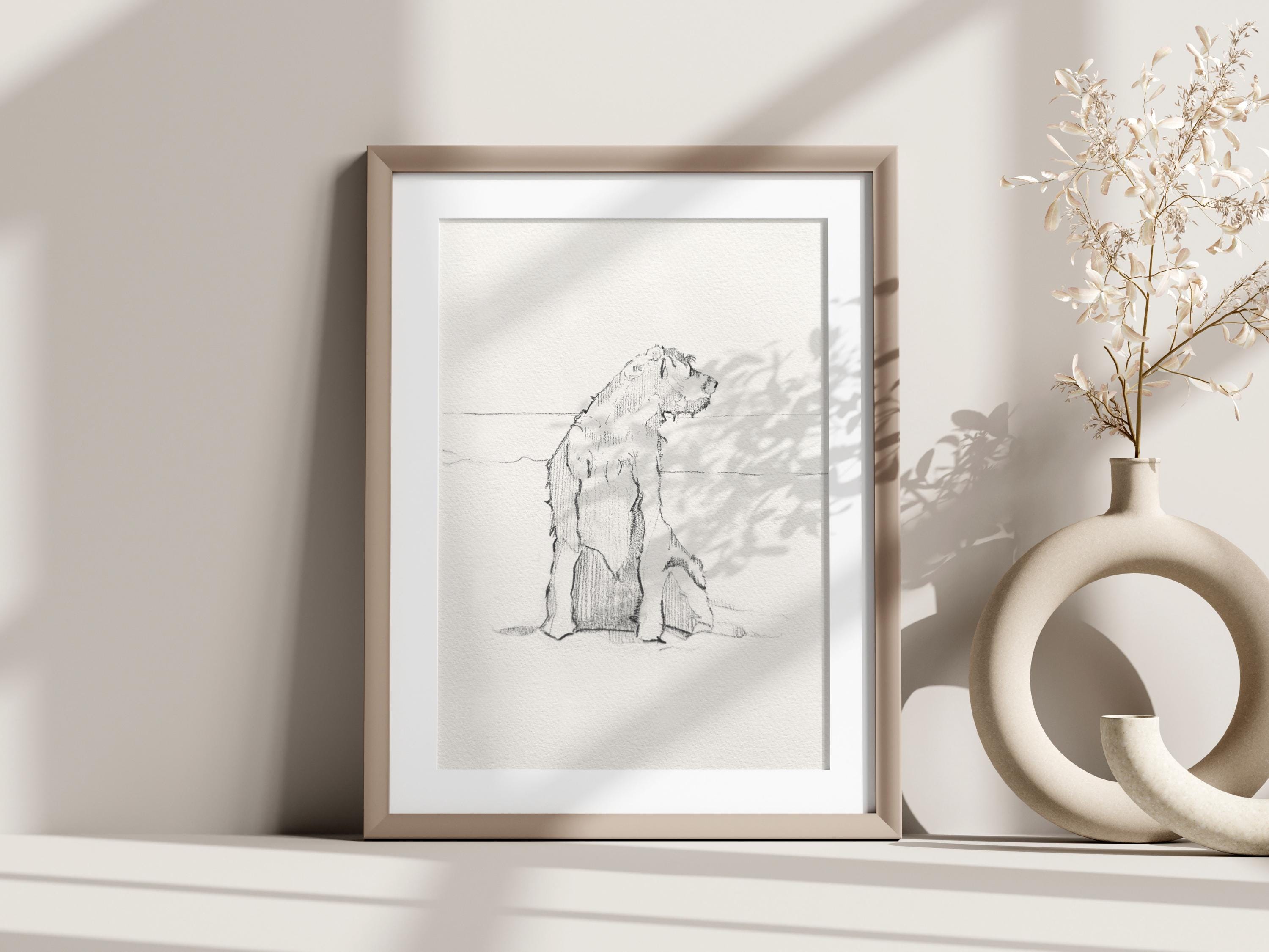 Cockapoo Print Pencil Drawing Art Print Printable Instant Download ...
