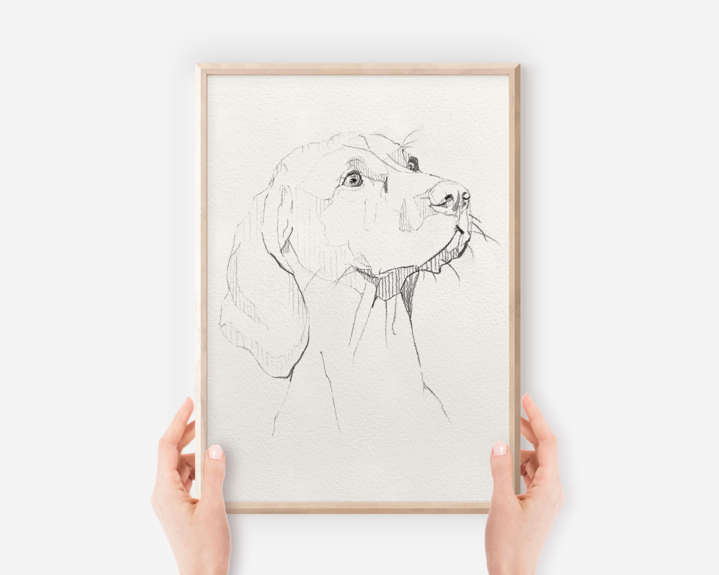Vizsla | Art Print | Printable | Instant Download | Easy Print | Dog ...