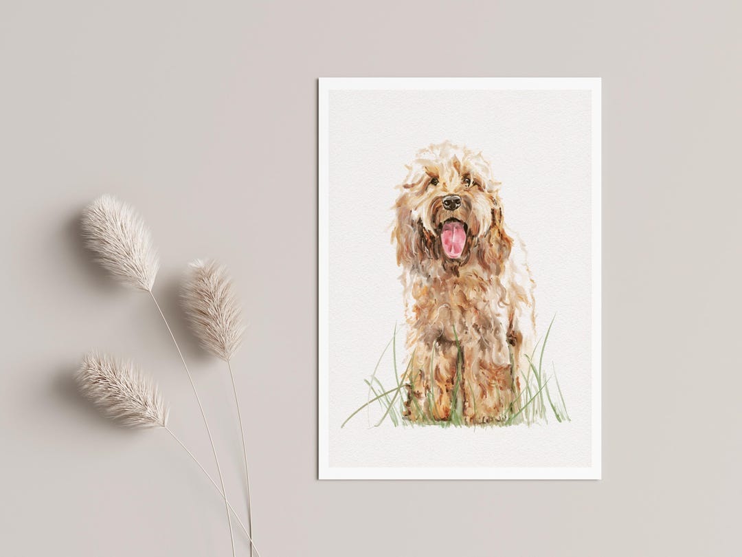 Cockapoo Art Print | Cockapoo Painting | Pet Memorial Gift | Dog Lover ...