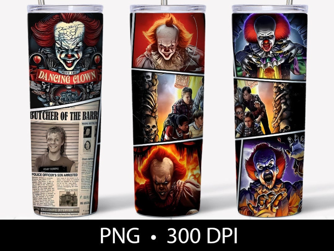 Comic IT 20oz Skinny Tumbler Sublimation Design, Straight Tumbler PNG ...