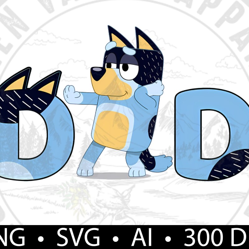 Bluey Heat Transfer - Etsy