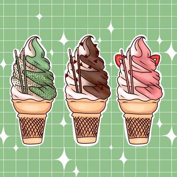 Ice Cream Flavors Decals - Etsy