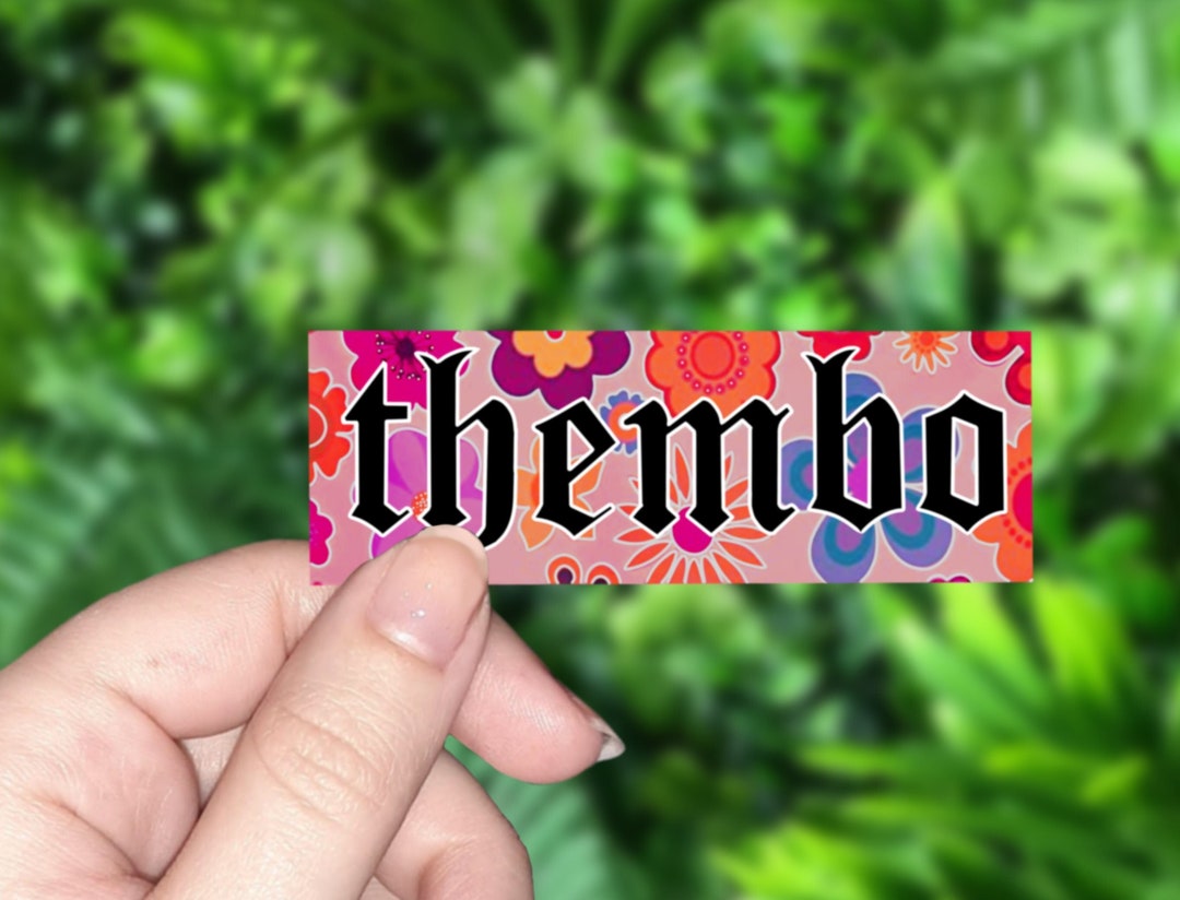 Retro Thembo Floral Sticker | Holographic Water Resistant - Etsy