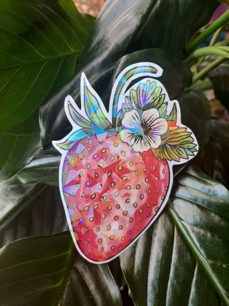 Fruit Sticker Set Prism Holographic Waterproof | Etsy