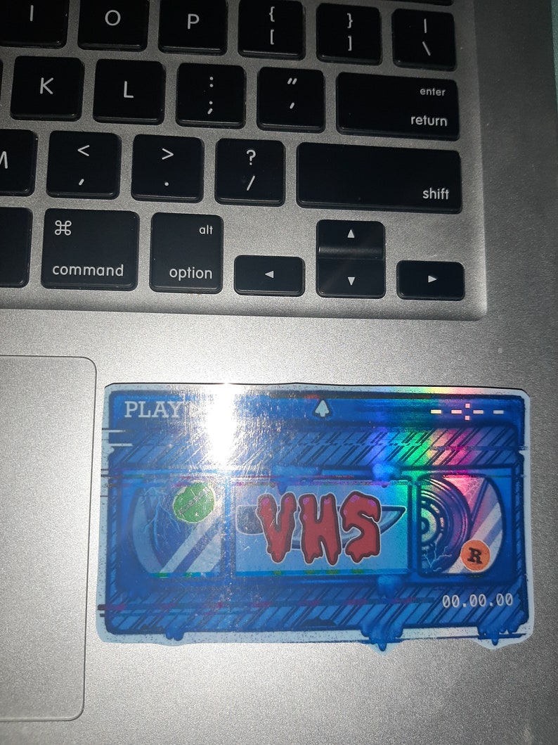 VHS Horror Fan Sticker Holographic Water Resistant - Etsy
