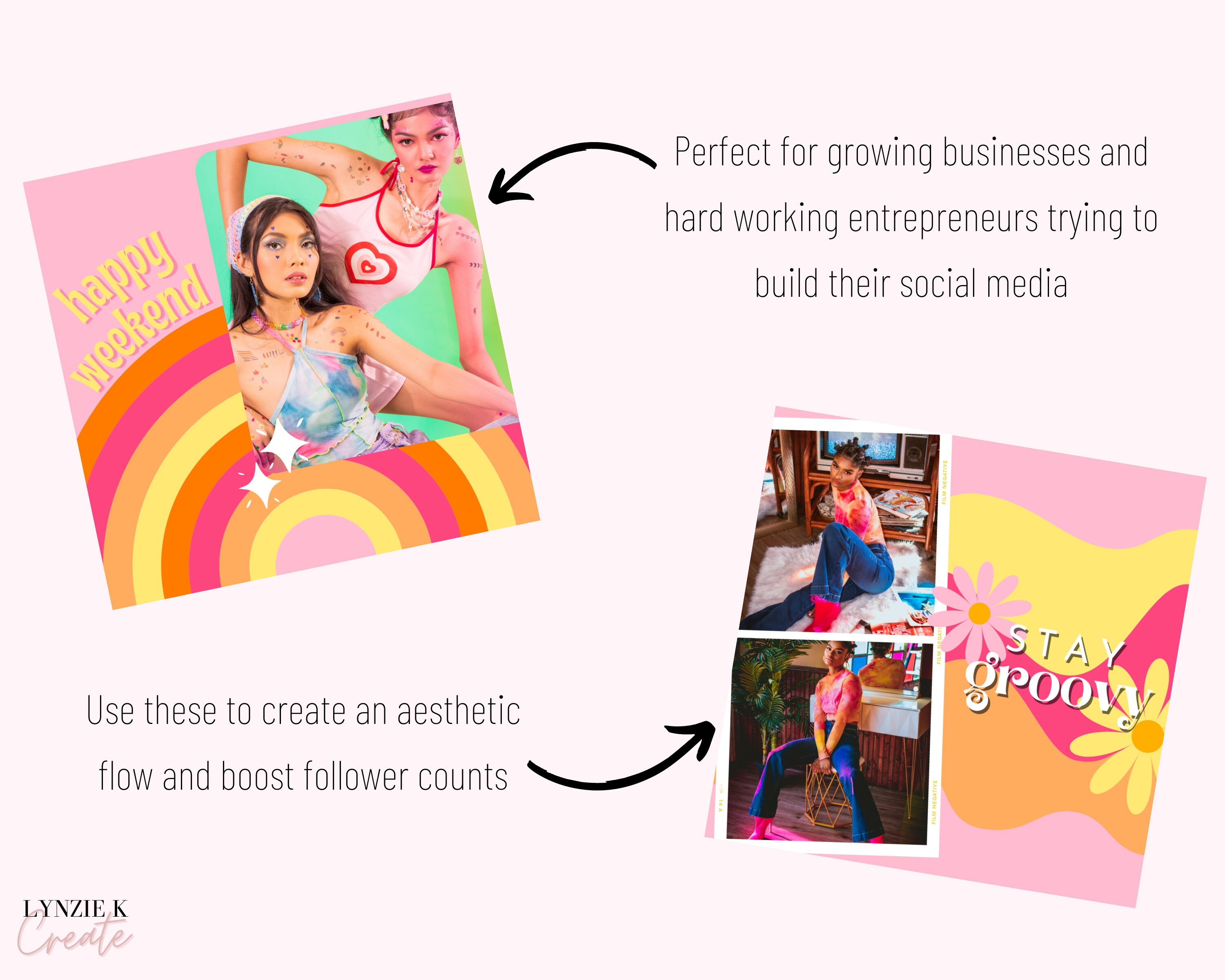 Instagram Post Templates 70s Templates Instagram Retro - Etsy