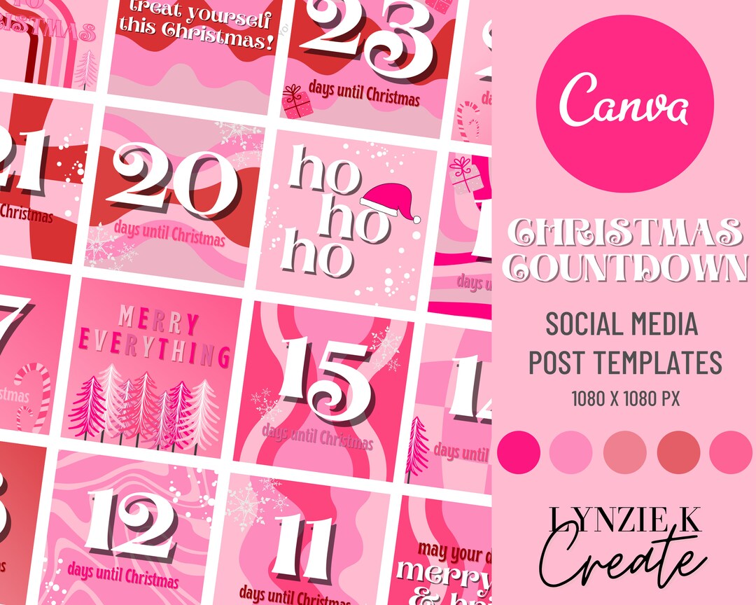 Christmas Instagram Templates Christmas Countdown Holiday Templates ...