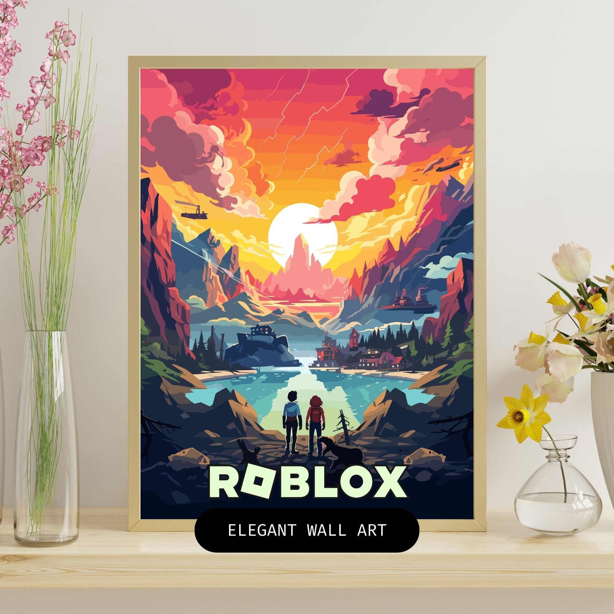 Roblox Game Poster, Digital File, Instant Download, Roblox Print, Game ...