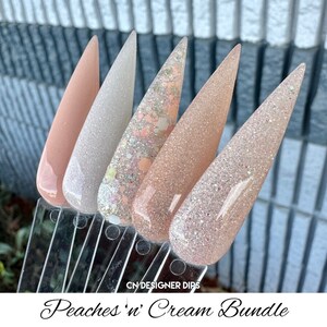Peaches ‘n’ Cream Bundle- Dip Powder, Dip Powder for Nails, Nail Dip ...