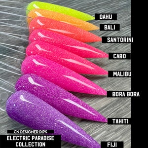 Electric Paradise Collection- Dip Powder, Dip Powder for Nails, Acrylic ...