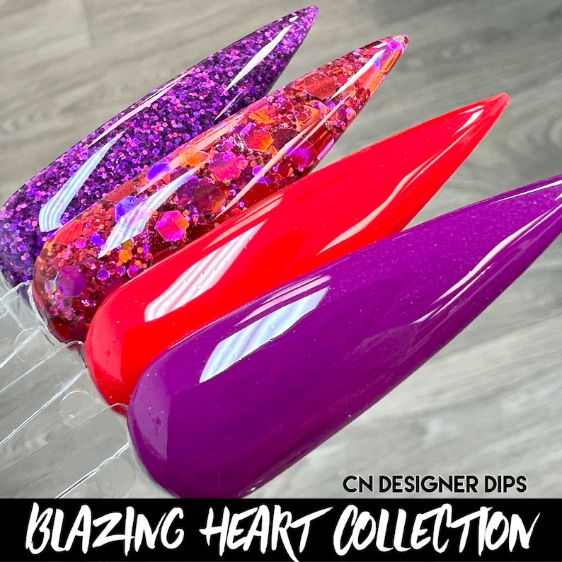 Blazing Heart Dip Powder Dip Powder for Nails Nail Dip Dip - Etsy