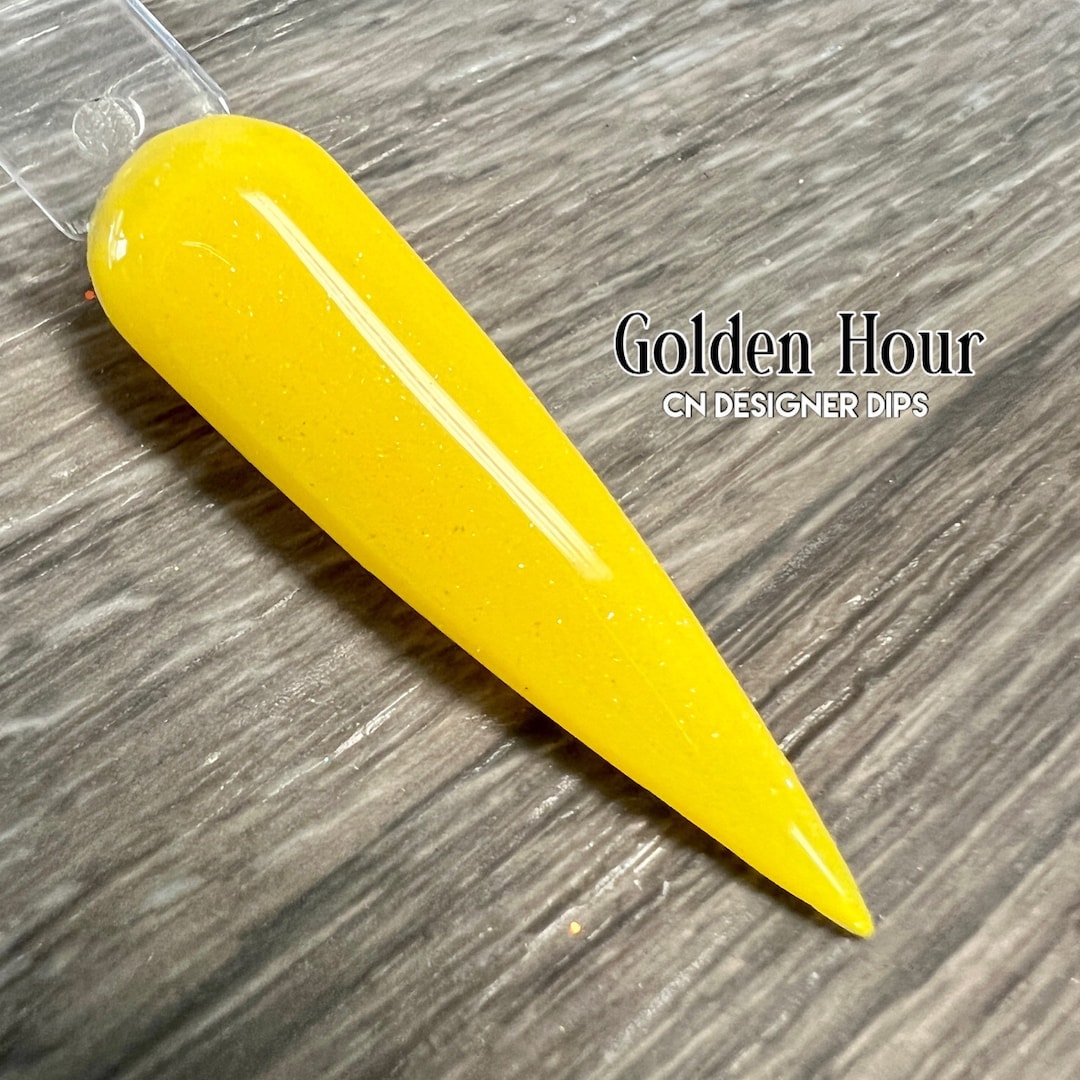 Golden Hour- Dip Powder, Yellow Dip Powder, Nail Dip Powder, Acrylic ...