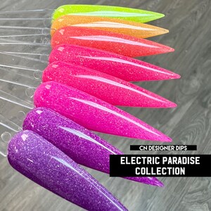 Electric Paradise Collection- Dip Powder, Dip Powder for Nails, Acrylic ...