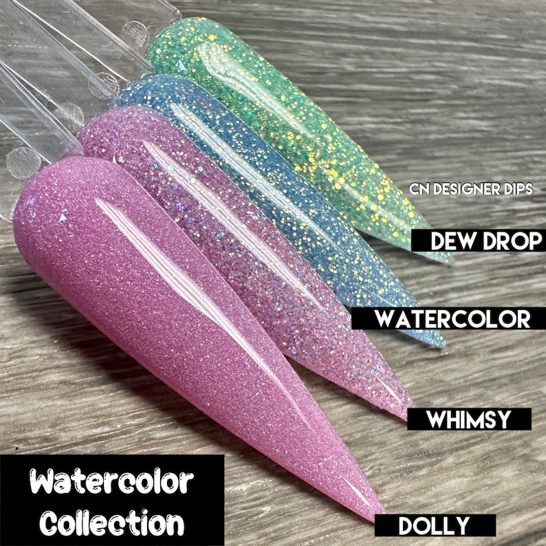 Dew Drop- Dip Powder, Dip Powder for Nails, Acrylic, Spring, Green ...