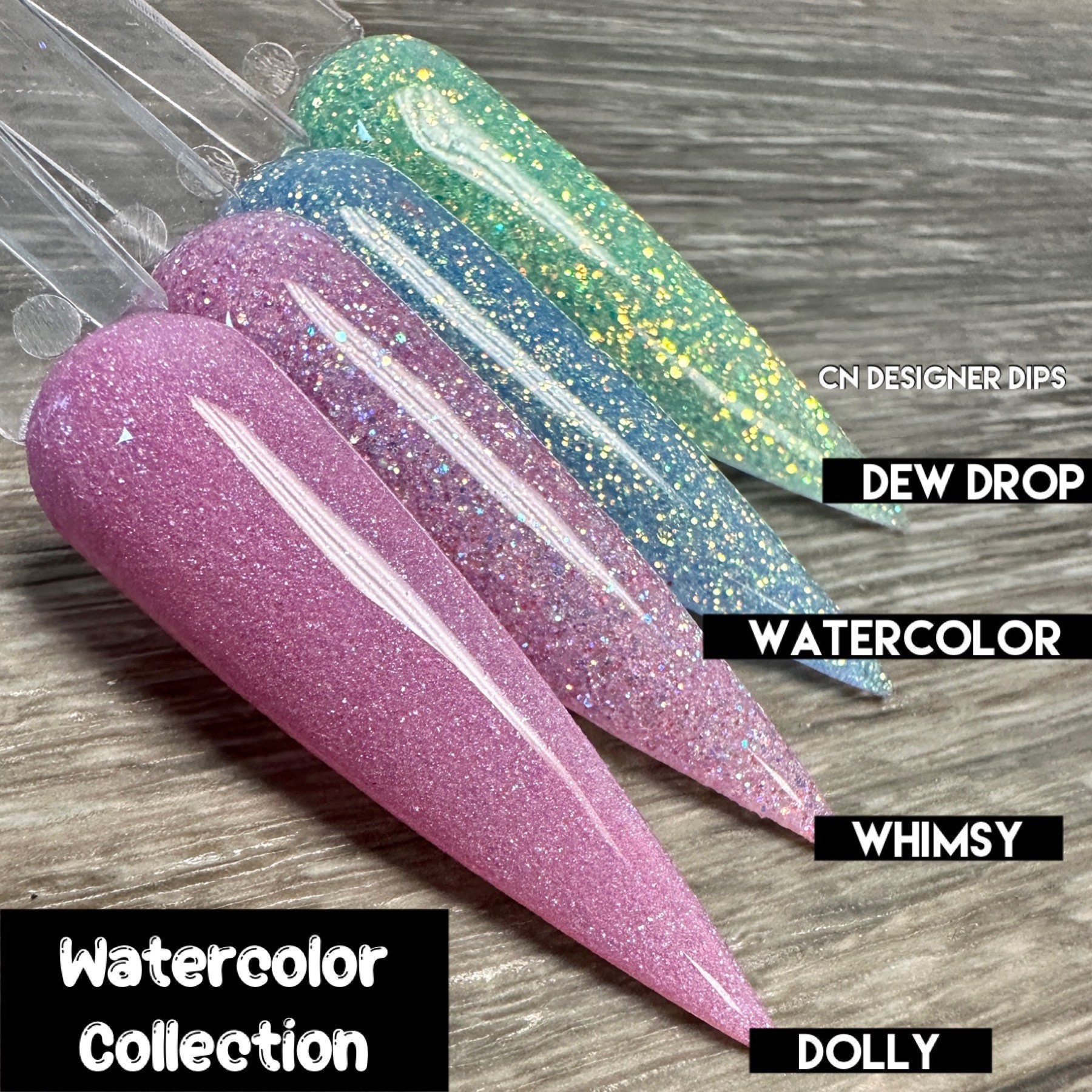Dew Drop- Dip Powder, Dip Powder for Nails, Acrylic, Spring, Green ...