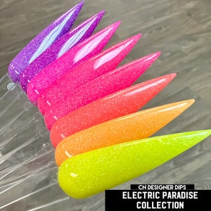 Electric Paradise Collection- Dip Powder, Dip Powder for Nails, Acrylic ...