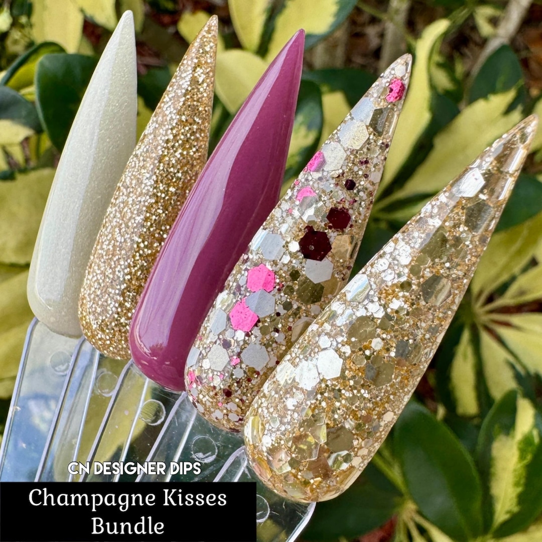 Champagne Kisses Bundle- Dip Powder, Dip Powder for Nails, Acrylic ...