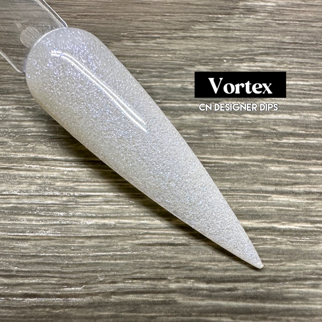 Vortex- Dip Powder, Dip Powder for Nails, Acrylic, White, Shimmer - Etsy