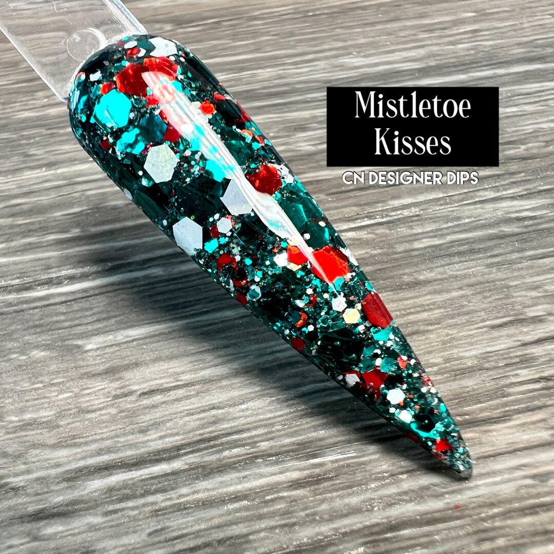 Mistletoe Kisses- Dip Powder, Dip Powder for Nails, Acrylic, Holiday ...