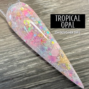 Tropical Opal- Dip Powder, Glitter Dip Powder, Dip Powder for Nails ...