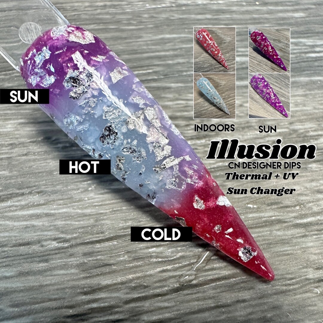 Illusion- Dip Powder, Thermal Dip Powder, Nail Dip, Dip Powder for ...