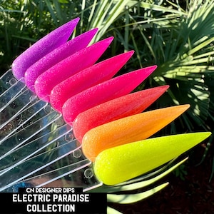 Electric Paradise Collection- Dip Powder, Dip Powder for Nails, Acrylic ...