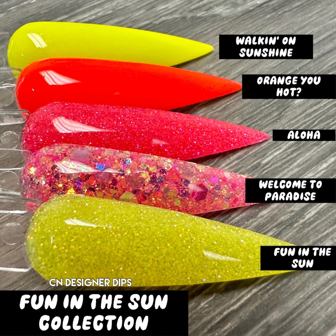 Fun in the Sun Collection- Dip Powder, Dip Powder for Nails, Neon, Dip ...